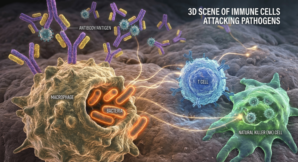 Immune Cells Attack Pathogens | EdrawMax Templates