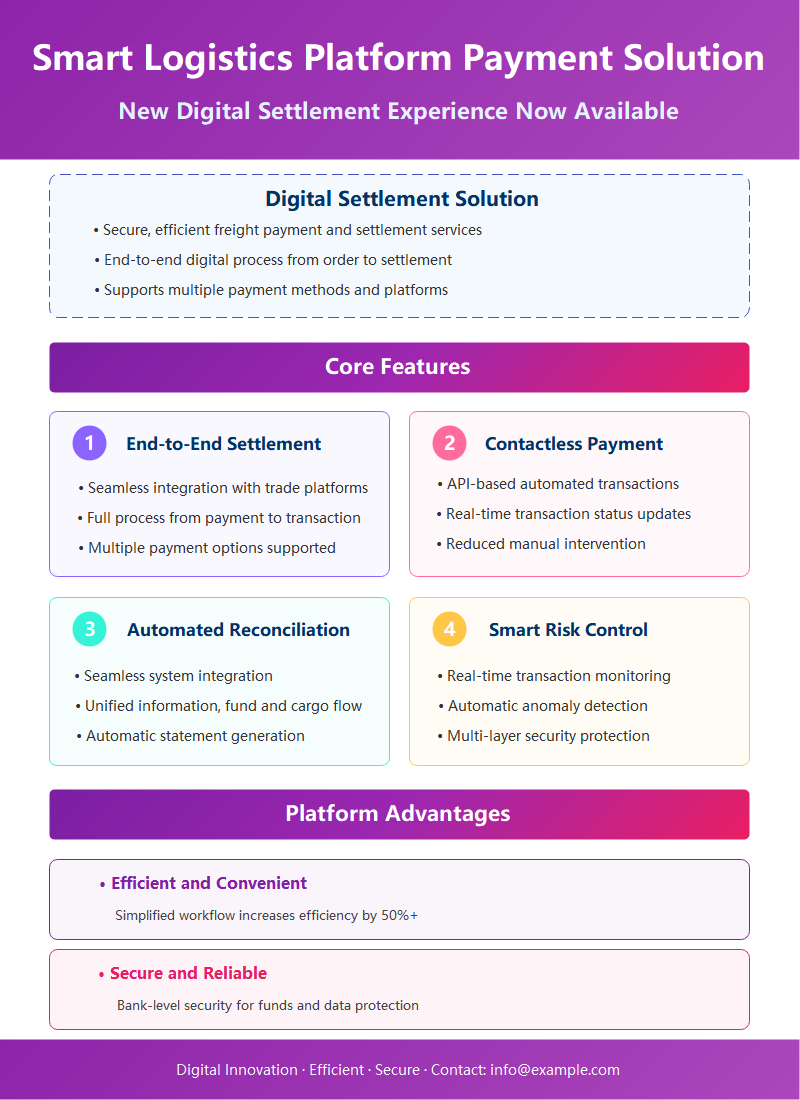 Smart Logistics Payment Platform Solution | EdrawMax Templates