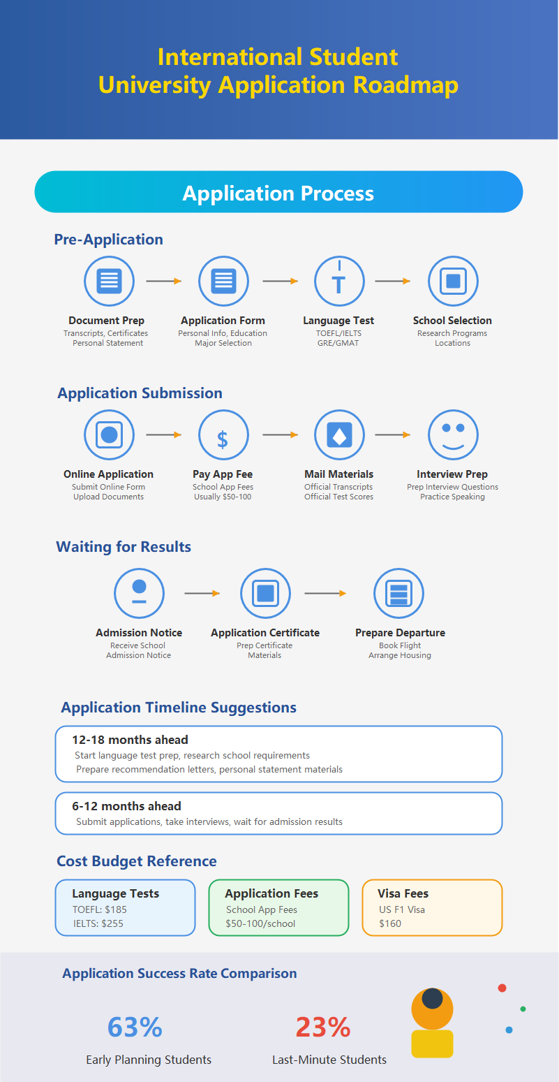 International Student Application Roadmap | EdrawMax Templates