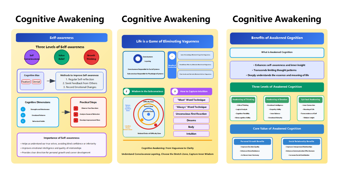 Cognitive Awakening Flowchart | EdrawMax Templates