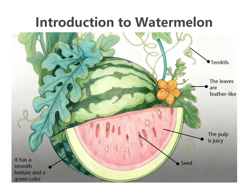 Watermelon Anatomy Illustration | EdrawMax Templates