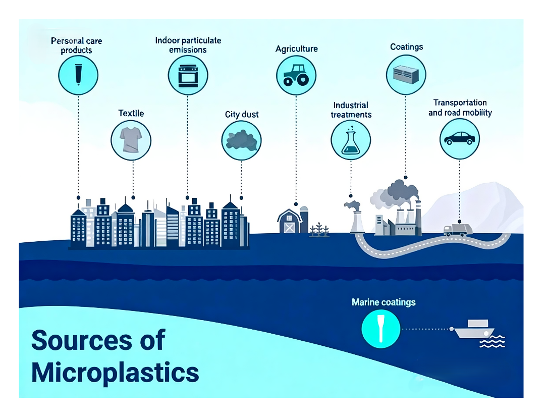 Sources of Microplastics | EdrawMax Templates
